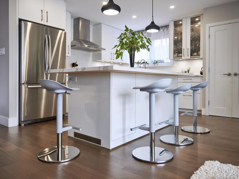 Satin-matte White Kitchen in Toronto